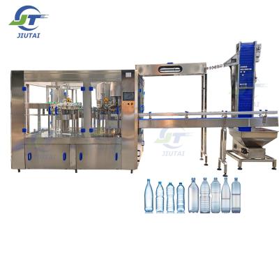 China Automatic 18 Head Small Water Liquid Filling Capping Bottling Machine With Conveyor Belt Glass Bottle for sale