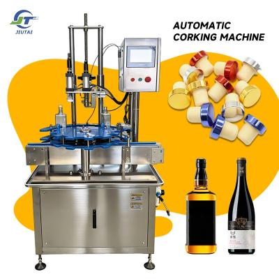 China Automatic T-Cork Push Capper T Shape Corking Stopper Gin Wine Whisky Liquor Bottle Plug Cork Capping Pressing Machine for sale