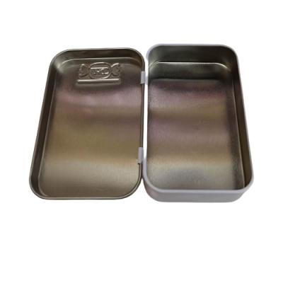 China Rectangular Small Candy Tin Can Hinged Storage Tin ISO SMETA for sale