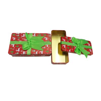 Cina Biscotto Tin Can Metal Tinplate Cans del regalo di festa di Natale con il coperchio in vendita