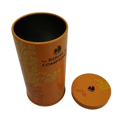 Cina Carrello di tè decorativo rotondo d'annata Tin With Airtight Lid Tea Tin Packaging in vendita