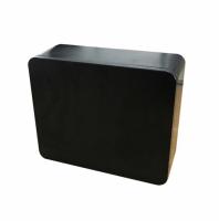 China Matt Black Rectangular Metal Tin With Embossed Lid Tobacco Packaging for sale
