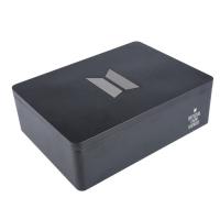 China Luxury Rectangular Tin Can With Hinged Lid Rectangle Gift Box Matt Varnish for sale