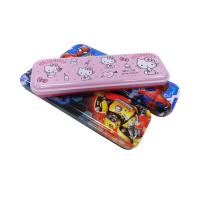 China Vintage Rectangular Metal Tin Pencil Box Offset CMYK Printing For Gift Packaging for sale