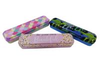 China Vintage Rectangular Tin Box Stationery Packaging Tin Can Pencil Holder for sale