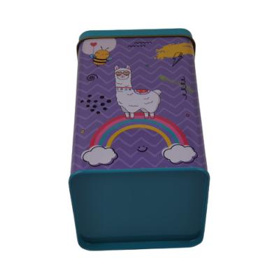 China Quadrado Tin Box Tin Coin Bank da propaganda do vintage para o empacotamento da promoção à venda