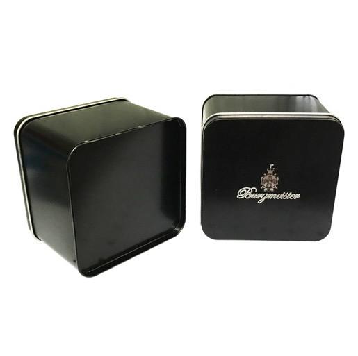 Empty Square Watch Tin Box With Embossing Logo Lid ISO SMETA