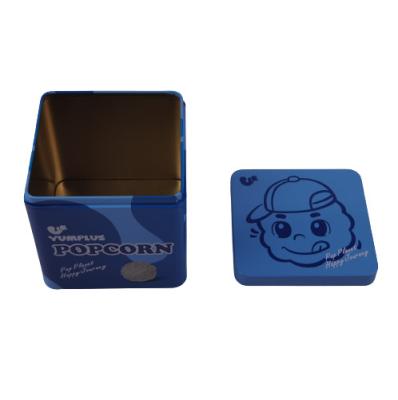 Cina Regalo vuoto Tin Packaging di Tin Can Christmas Holiday Popcorn del popcorn del quadrato in vendita