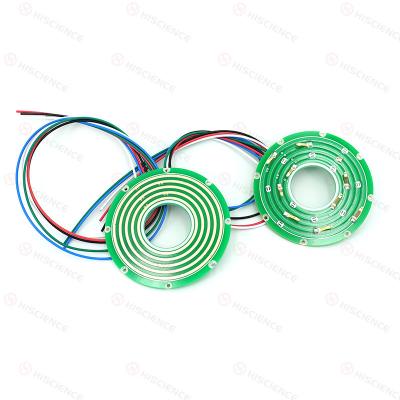 China 6 Circuits 10A Pancake Slipring High Rotating Speed Standard Slip Ring IP51 for sale