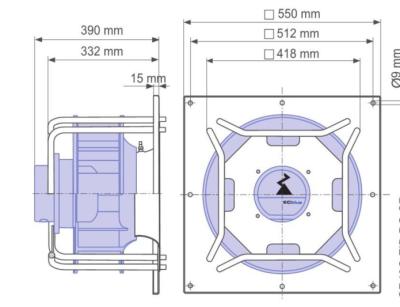 Cina Il motore del ventilatore AC380V 50/60Hz della CE accetta su ordine in vendita
