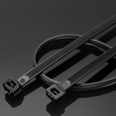 China 300*7.6mm Zip Ties Heavy Duty 12 Inch V-Shaped Toothed Double Sided With 200 LBS Tensile Strength Self Locking Nylon Cable Ties for sale