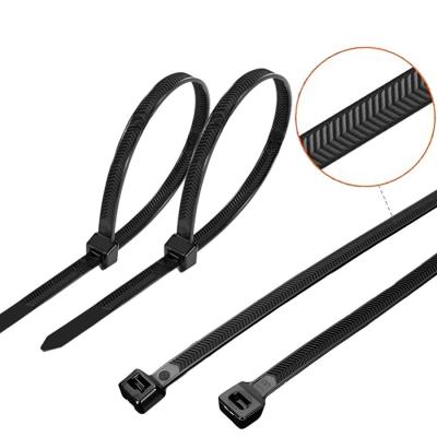China 300*7.6mm Zip Ties Heavy Duty 12 Inch V-Shaped Toothed Double Sided With 200 LBS Tensile Strength Self Locking Nylon Cable Ties for sale