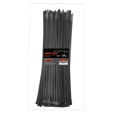 China Hot Sale High Quality Nylon 66 Zip Ties 350mm Self-Locking Cable Ties with High Tensile Double Sided Tooth Outdoor Suitable for sale