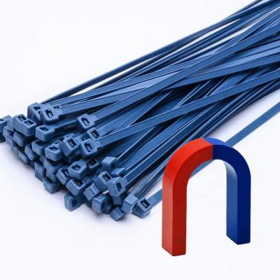 China Metal Detectable Nylon Wire Ties 100-370mm Plastic Wire Straps Zip Ties X-ray Inspections Cable Tie for sale