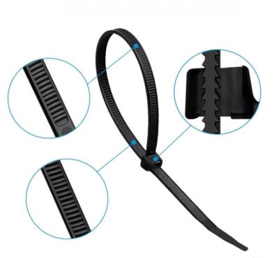 China 8 Inch Hot Sale High Quality Nylon Zip Ties Exclusive High Tensile 65 Lbs Double Sided Toothed Cable Ties for Outdoor Indoor Use for sale