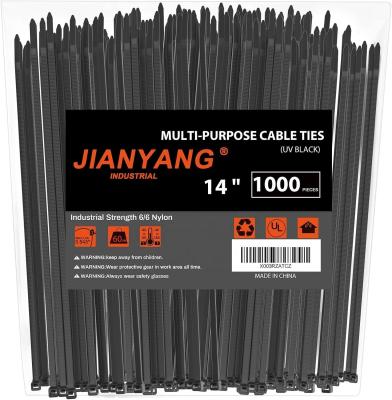 China 12 Inch Zip Ties Double Sided Toothed (Bulk 1000 Pack),100 LBS Tensile Strength Heavy Duty Cable Wire Ties Self-Locking for sale