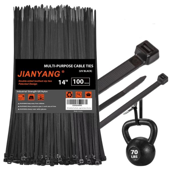 Quality 14 Inch Double Sided Zip Ties 350mm Length Environmental Friendly for sale
