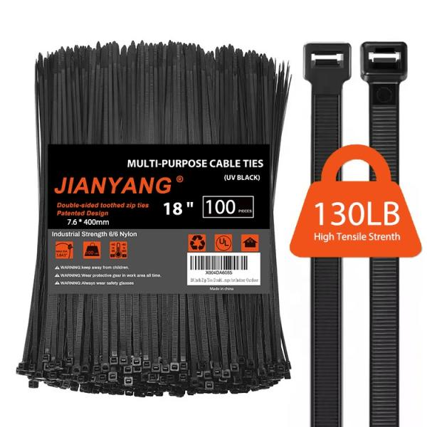 Quality 400mm Length Double Sided Zip Ties 130LB OEM/ODM Long Lifespan for sale