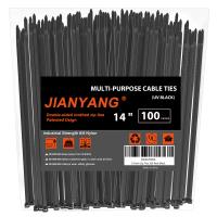 Quality 55 LBS Tensile Strength 12 Inch Nylon Cable Wrap Double Sided Black Plastic for sale