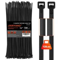 Quality 300mm Length Electrical Ties Plastic 120 LBS Tensile Strength Reusable Plastic for sale