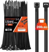 Quality 12 Inch Double Sided Zip Ties V Shaped 200 LBS Tensile Strength For Industrial for sale