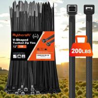 Quality 7.6x300mm Heavy Duty Plastic Zip Ties High Durability For Outdoor Use for sale