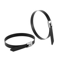 Quality 4.6mm Width Steel Cable Ties 300mm Length SS Zip Ties Abrasion Resistant for sale