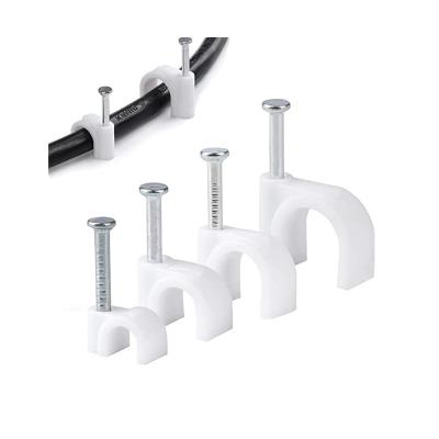 China New Arrival Electrical Plastic Fixing Cable Clips Round Type 5mm 6mm 7mm 8mm 9mm 10mm 12mm 14mm 16mm 18mm 20mm for sale
