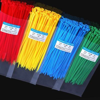 China 4.6*180mm Self-Locking Multicolor Cable Ties High-Quality Plastic Zip Ties for Versatile Applications for sale
