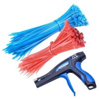 Quality 4.8*300mm Multi Coloured Cable Ties Plastic Heat Resistant For Outdoor for sale