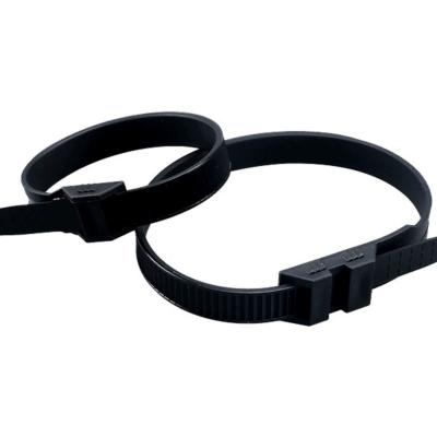 China Eco Friendly Nylon Zip Ties Double Locking  Black 10 Inch 250mm Length for sale
