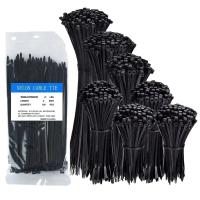 Quality 18 Lb 4 Inch Self Locking Cable Ties Black Outdoor Eco Friendly for sale