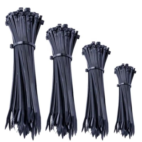 Quality Black Plastic Self Locking Cable Ties 66 Nylon Zip Ties 4.8*120mm Size for sale