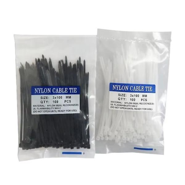 Quality UV Resistant Nylon Cable Tie Black Nylon Cable Zip Tie Weather Resistant For Outdoor Use for sale