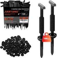Quality Nylon Universal Cable Tie Buckle V-Shaped Toothed Double Sided With 100 LBS for sale