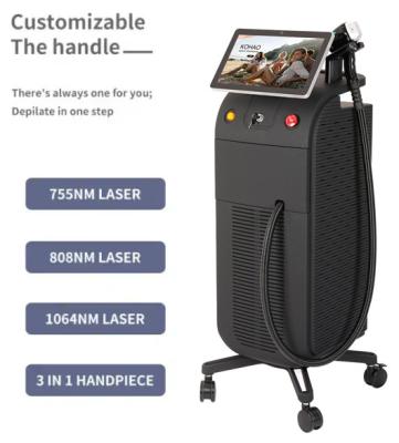 Китай 1200w 1600w Ледяной титановый лазер Android Удаление волос для клиники продается