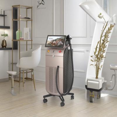 China 755 808 1064nm Diode Hair Removal Laser Machine , Ice Titanium Laser Hair Equipment for sale