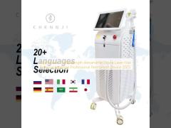 High Power 3 Wavelength Alexandrite Diode Laser Hair Removal Machine Professional Permanent Device 2025