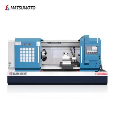 China Flat Bed QK1322 CNC Pipe Threading Machine Pipe Processing Machine Double Chucks for sale