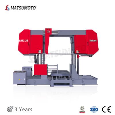 China GT42120 Gantry Band Sawing Machine Double Column Metal Cutting Band Saw for sale