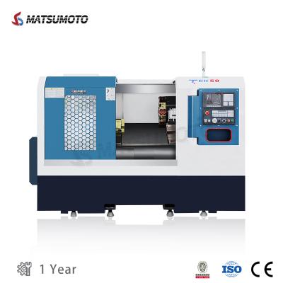 China TCK50 High Performance 3000 RPM CNC Lathe with 600 mm Z-Axis Travel and Live Tooling for sale