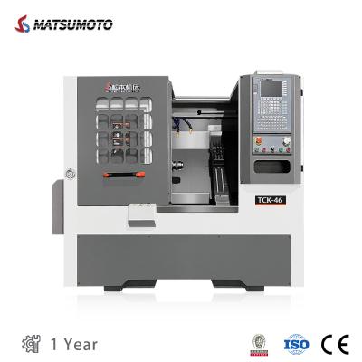 China TCK46 High Precision Slant Bed CNC Lathe with 4000 RPM Spindle Speed and Quick Servo Turrets for sale