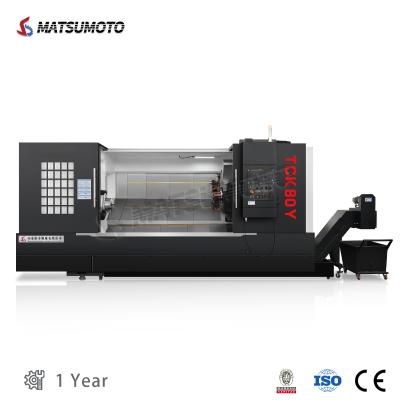 China TCK80Y Heavy Duty Slant Bed CNC Lathe Metal Processing CNC Turning and Milling Machine for sale