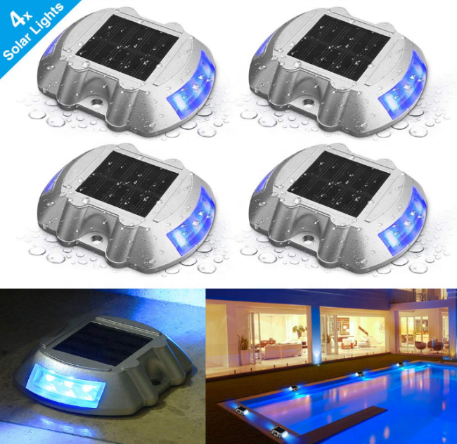 Solar road stud side view