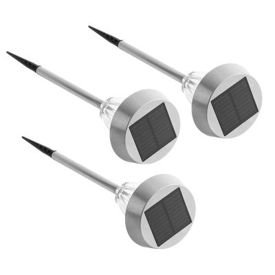 Tempered Glass Solar Spike Lights Waterproof Ground For Outdoor Garden