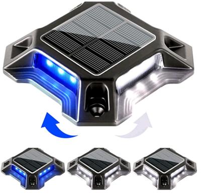 China IP68 Aluminum Solar Deck Dock Light Solar Road Stud Light Led Warning Marine Boat Navigation Lights for sale