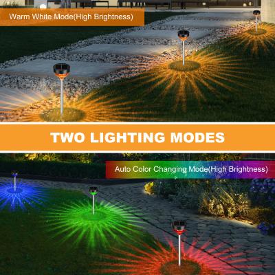 China ABS PC Solar Garden Lights Warm White/Cool White/RGB Steady/Breathing LED 20 Hrs Run Time for sale