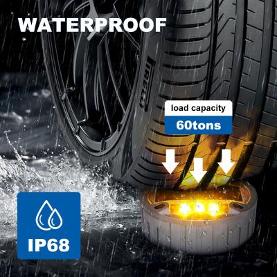 China IP68 Waterproof LED Solar Road Studs Working Time ≥100h Light Source LED for sale