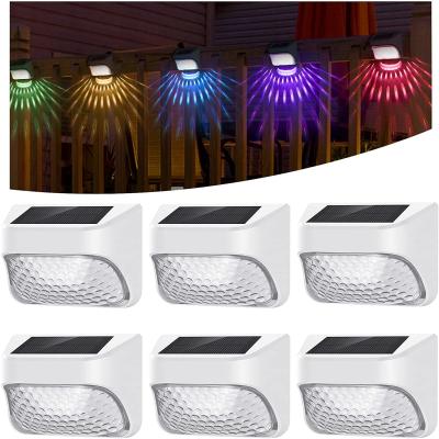 China 15 Hours Working Time Solar Fence Lights for Steps Fence Desk Railing and Stairs Warm White RGB Light Color for sale