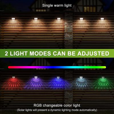Cina IP65 Lampada a parete solare impermeabile con 3 luci RGB bianche calde a LED in vendita